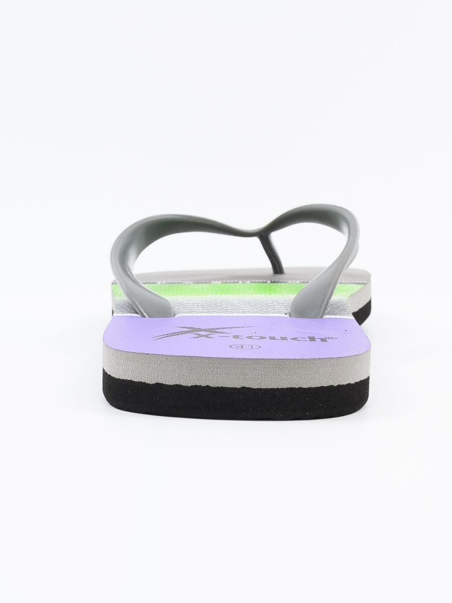 Buy X Touch Unisex Grey & Black Comfort Flip Flop M-00013 - Lalaland.pk